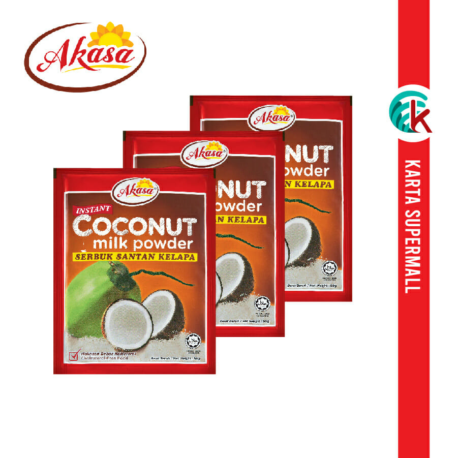 AKASA Coconut Milk Powder Serbuk Santan 50g x 3 packs - Karta Supermall