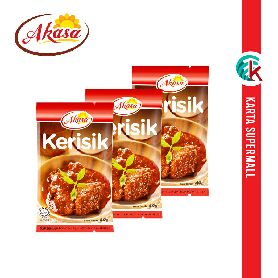 AKASA Kerisik Kelapa 40g x 3 packs - Karta Supermall