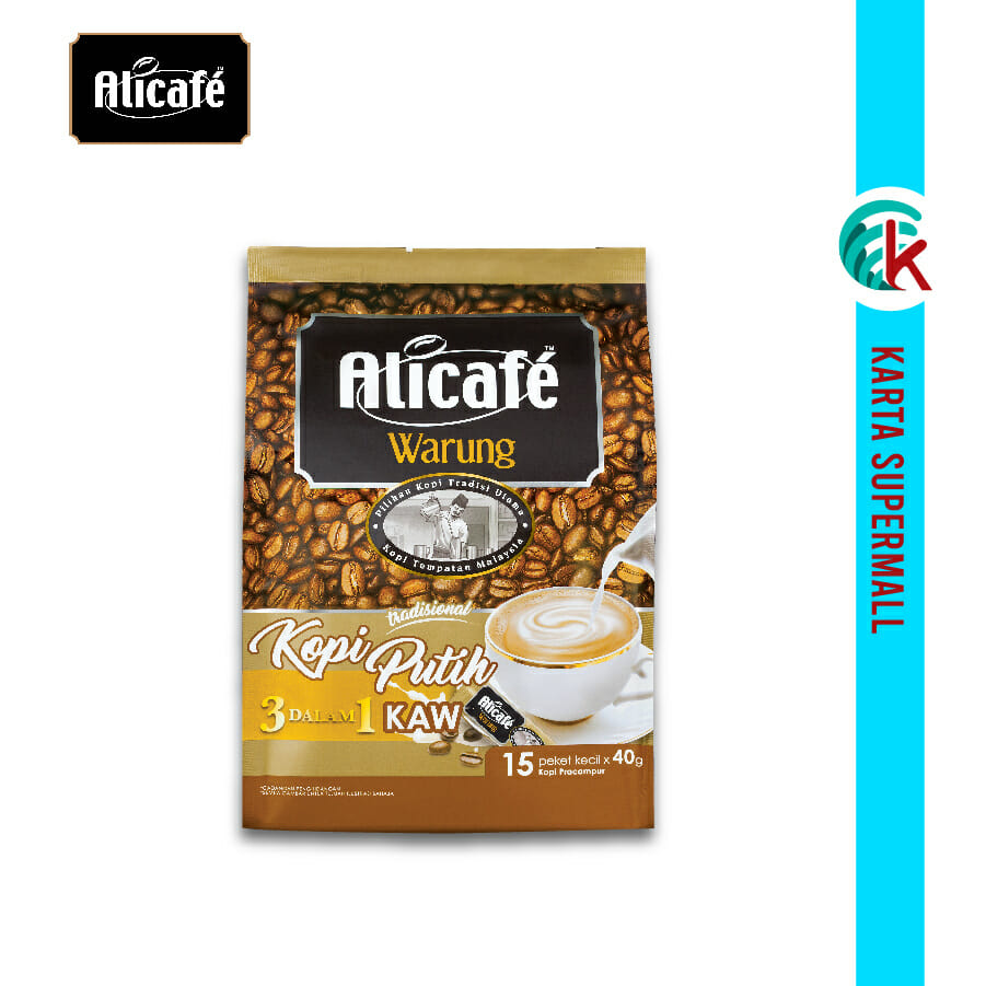 Alicafe Warung White Coffee 3-in-1 40g x 15 sachets - Karta Supermall