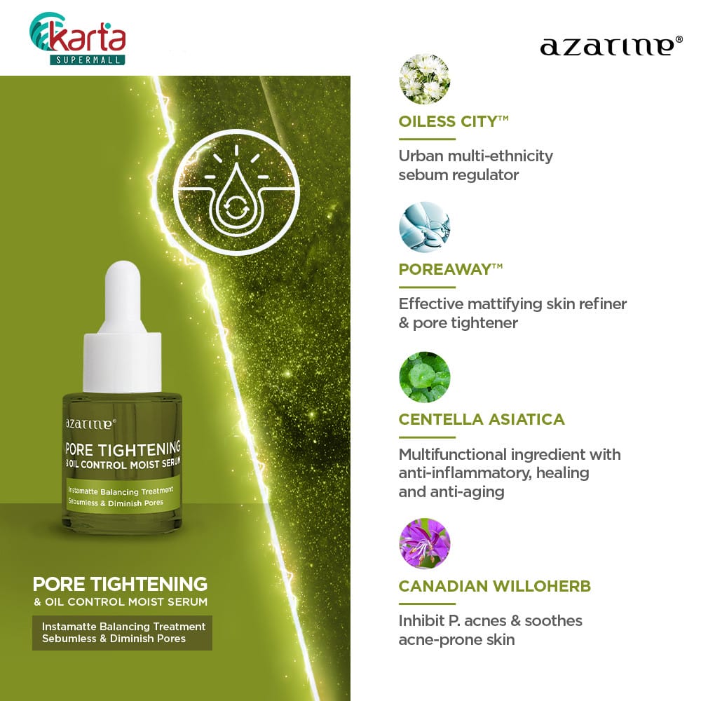 Azarine Pore Tightening & Oil Control Moist Serum 20 ml - Karta Supermall