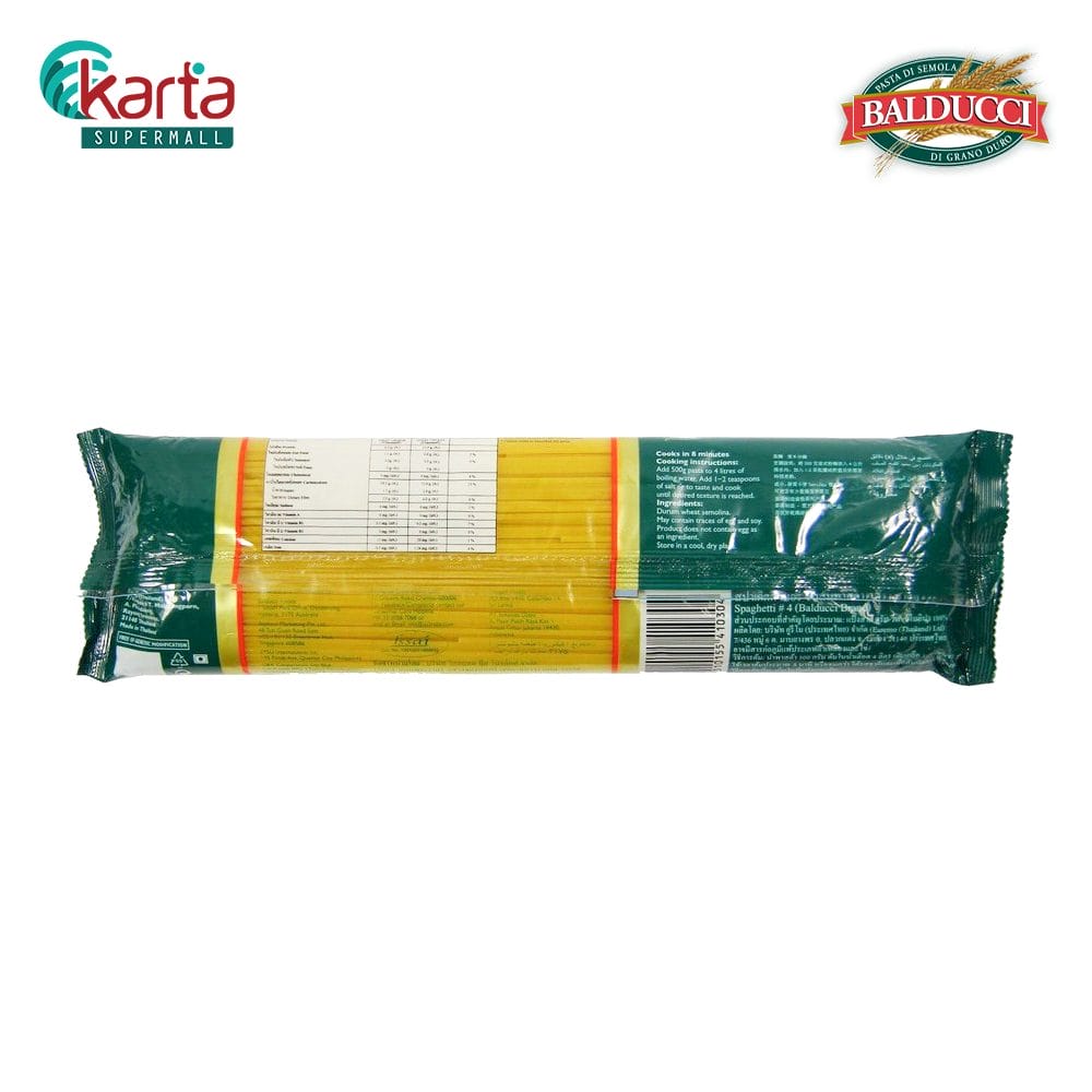 Balducci No.4 Spaghetti 400g - Karta Supermall