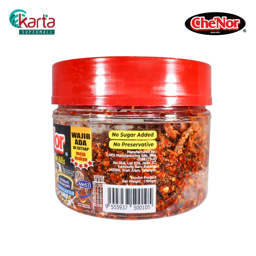 CheNor Sambal Garing Ikan Bilis 160g - Karta Supermall