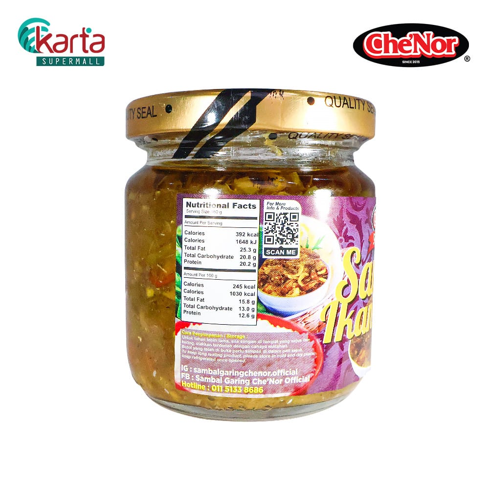 CheNor Sambal Ikan Masin 160g - Karta Supermall