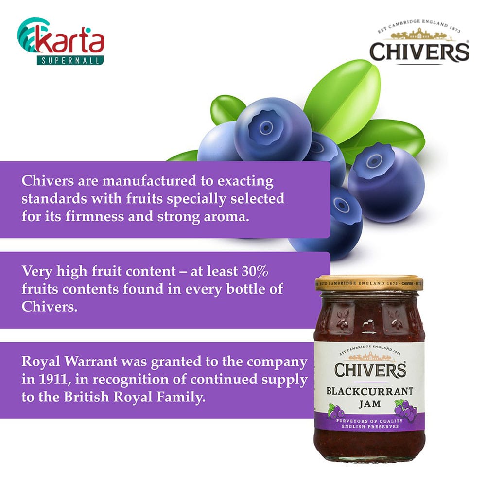 Chivers Blackcurrant Jam 340g - Karta Supermall