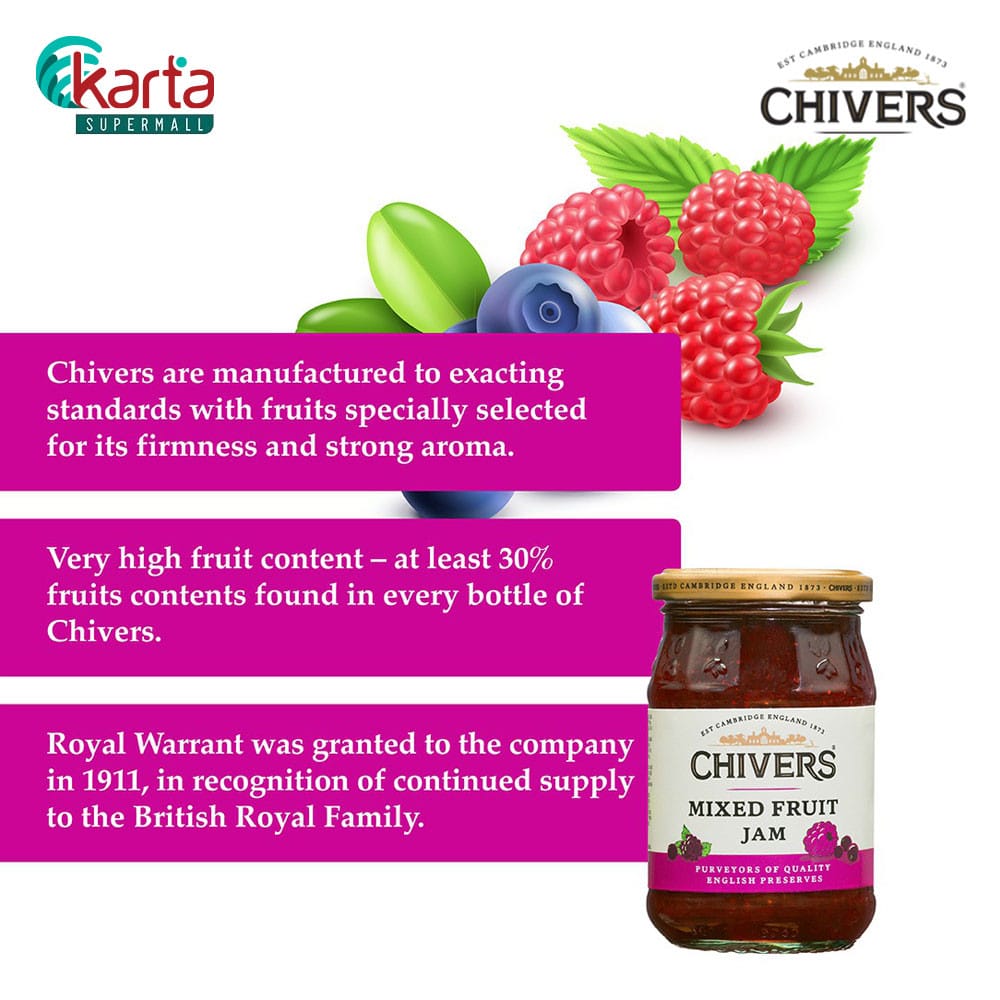 Chivers Mixed Fruits Jam 340g - Karta Supermall
