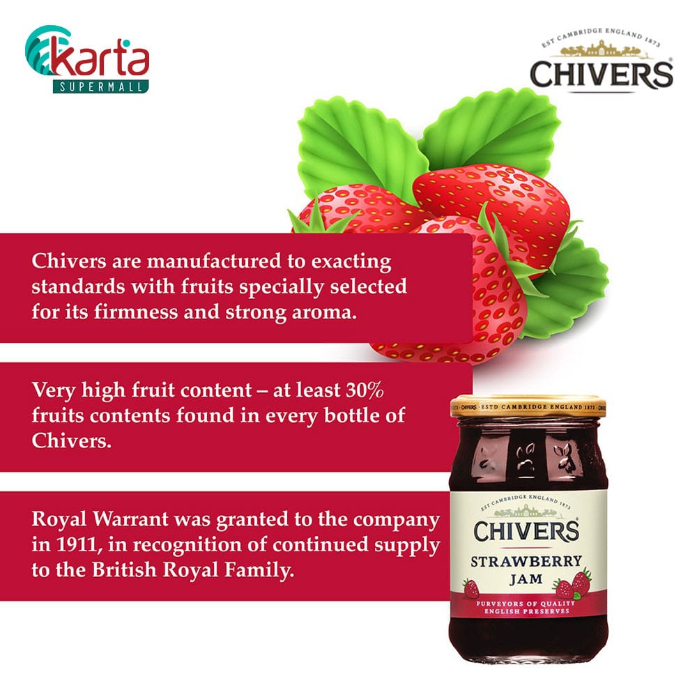 Chivers Strawberry Jam 340g - Karta Supermall
