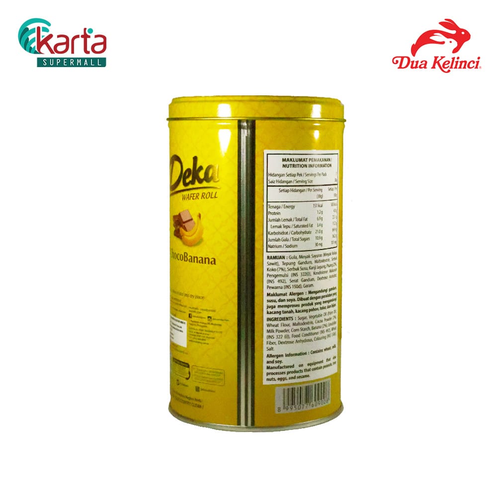 Deka Wafer Roll (Choco Banana) 330g Can (Clearance Sales – EXP: MAR ...
