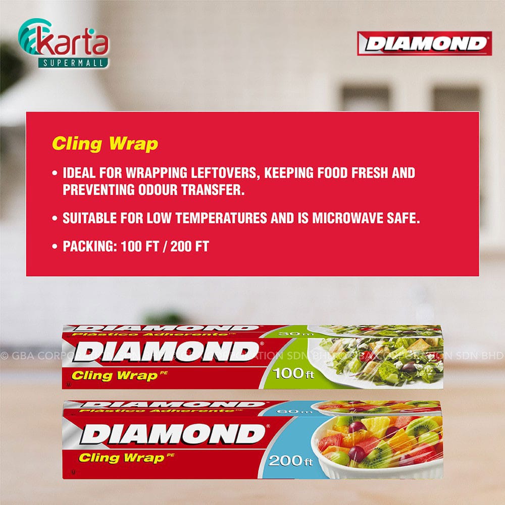 Diamond Cling Wrap 60m/200ft - Karta Supermall