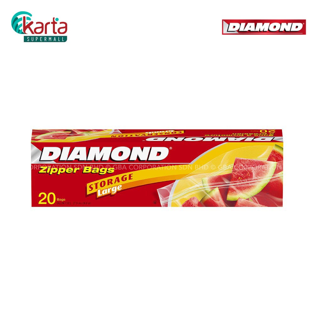 Diamond Zipper Bags Large Storage (20s) - Karta Supermall