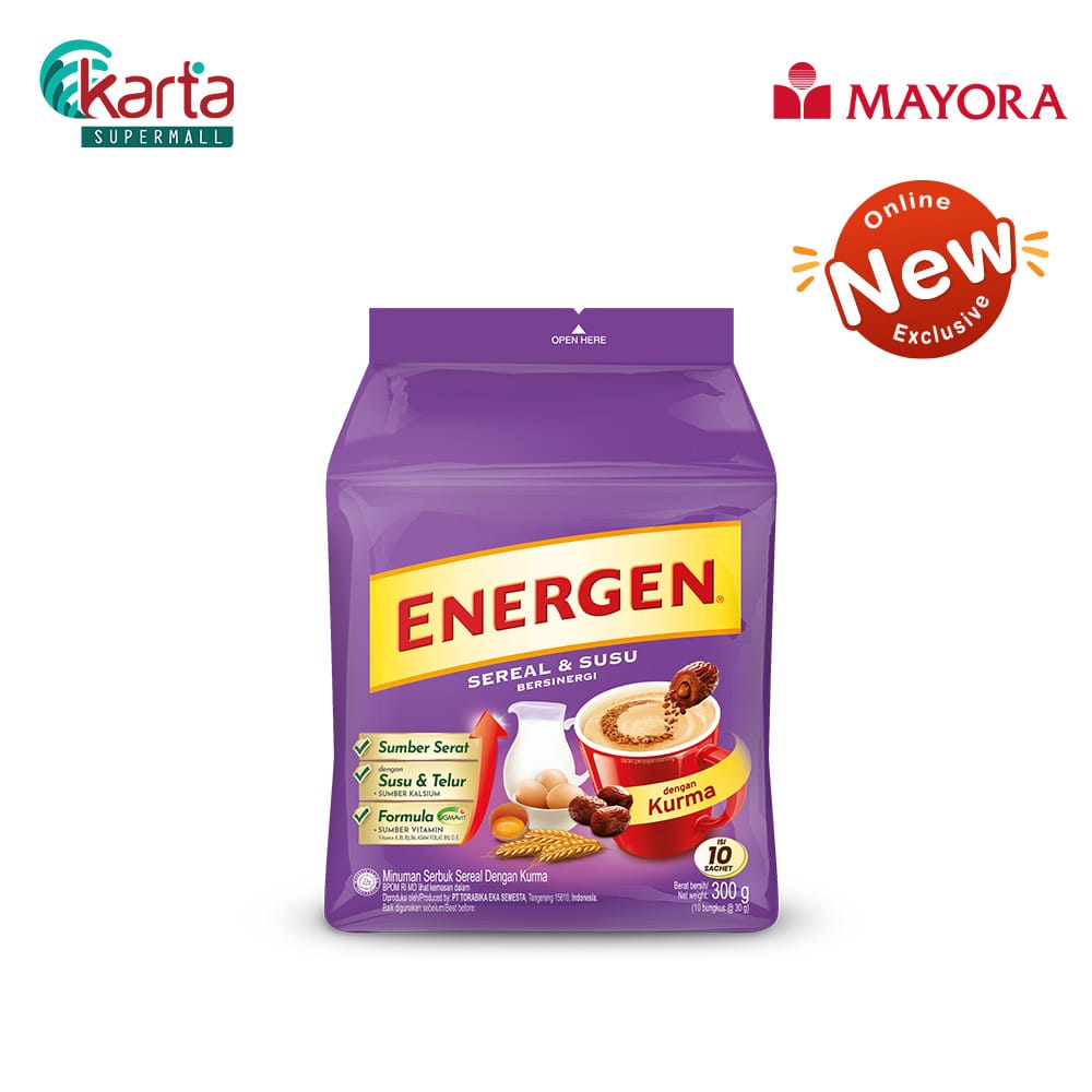 Energen Kurma Pouch Cereal Drink (10 Sachets x 32g) - Karta Supermall