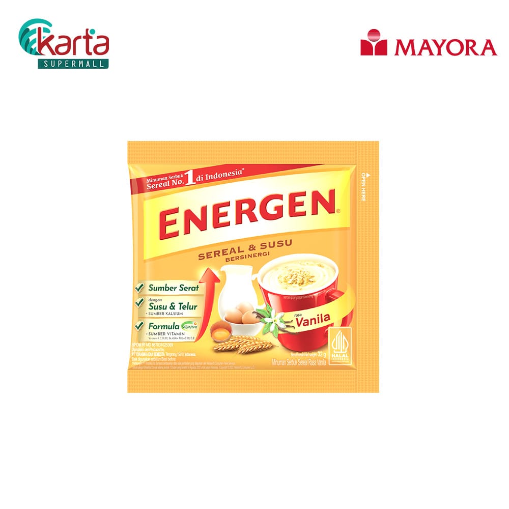 Energen Vanilla Pouch Cereal Drink (10 Sachets x 32g) - Karta Supermall