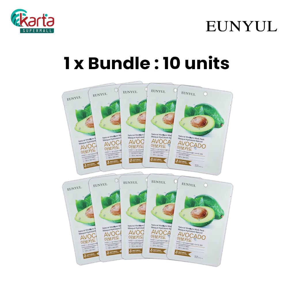 EUNYUL Natural Moisture Mask Pack 22ml - Avocado X 10s Set - Karta Supermall