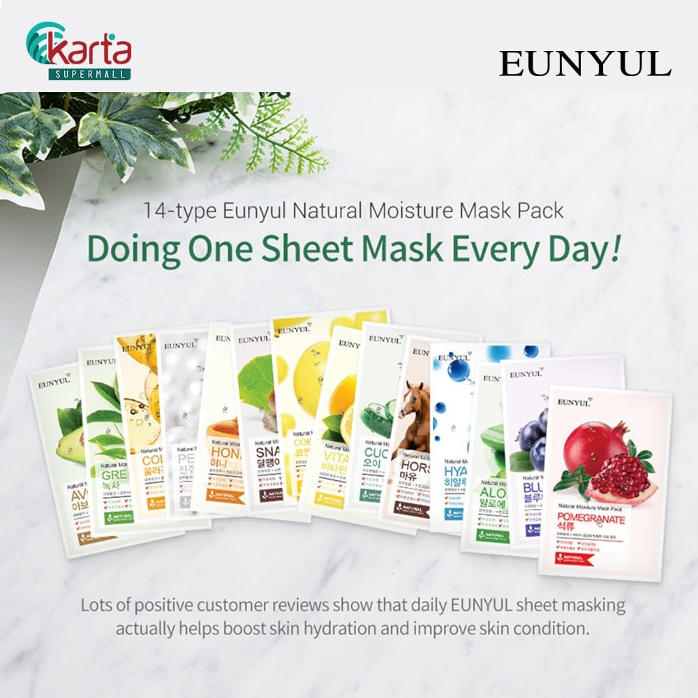 EUNYUL Natural Moisture Mask Pack 22ml - Pearl X 10s Set - Karta Supermall