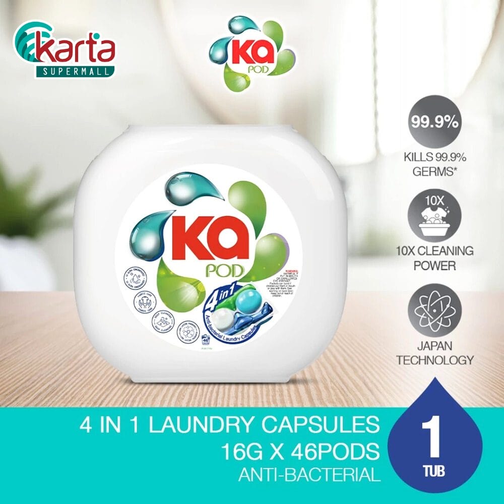 KA 4-in-1 Anti-bacterial Laundry Detergent Capsule (16g x 46pcs ...
