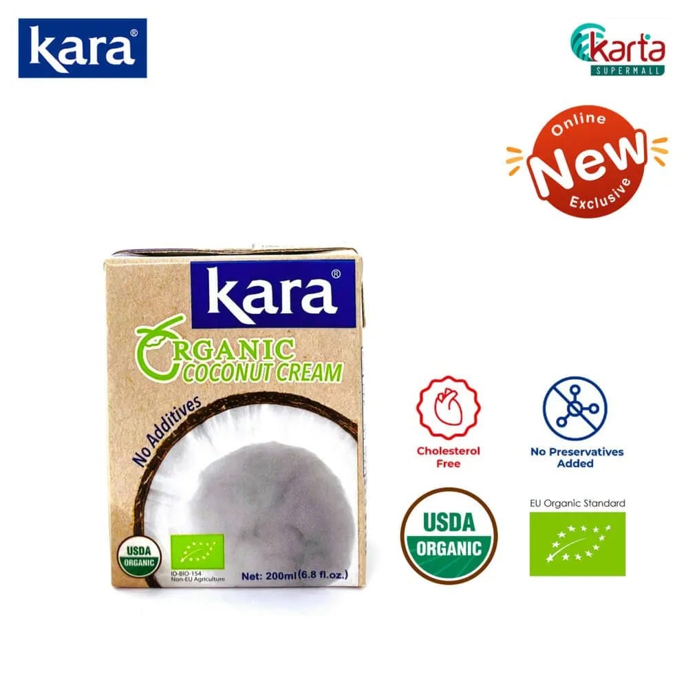 KARA Organic Coconut Cream 200ml x 6 Packs - Karta Supermall