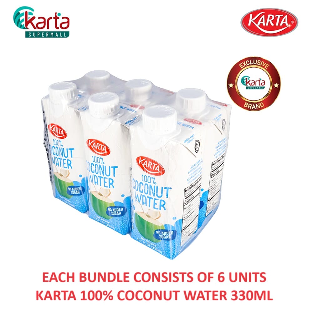 Karta 100% Coconut Water 6's x 330ml - Karta Supermall