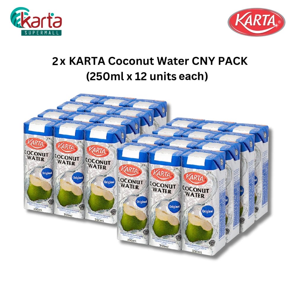 KARTA Coconut Water CNY PACK 2 cartons bundle (250ml x 24 units) - Karta Supermall