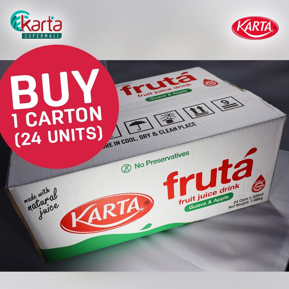 Karta Fruta Fruit Juice Drink (Guava and Apple) 320ml x 24 Cans (1 ...