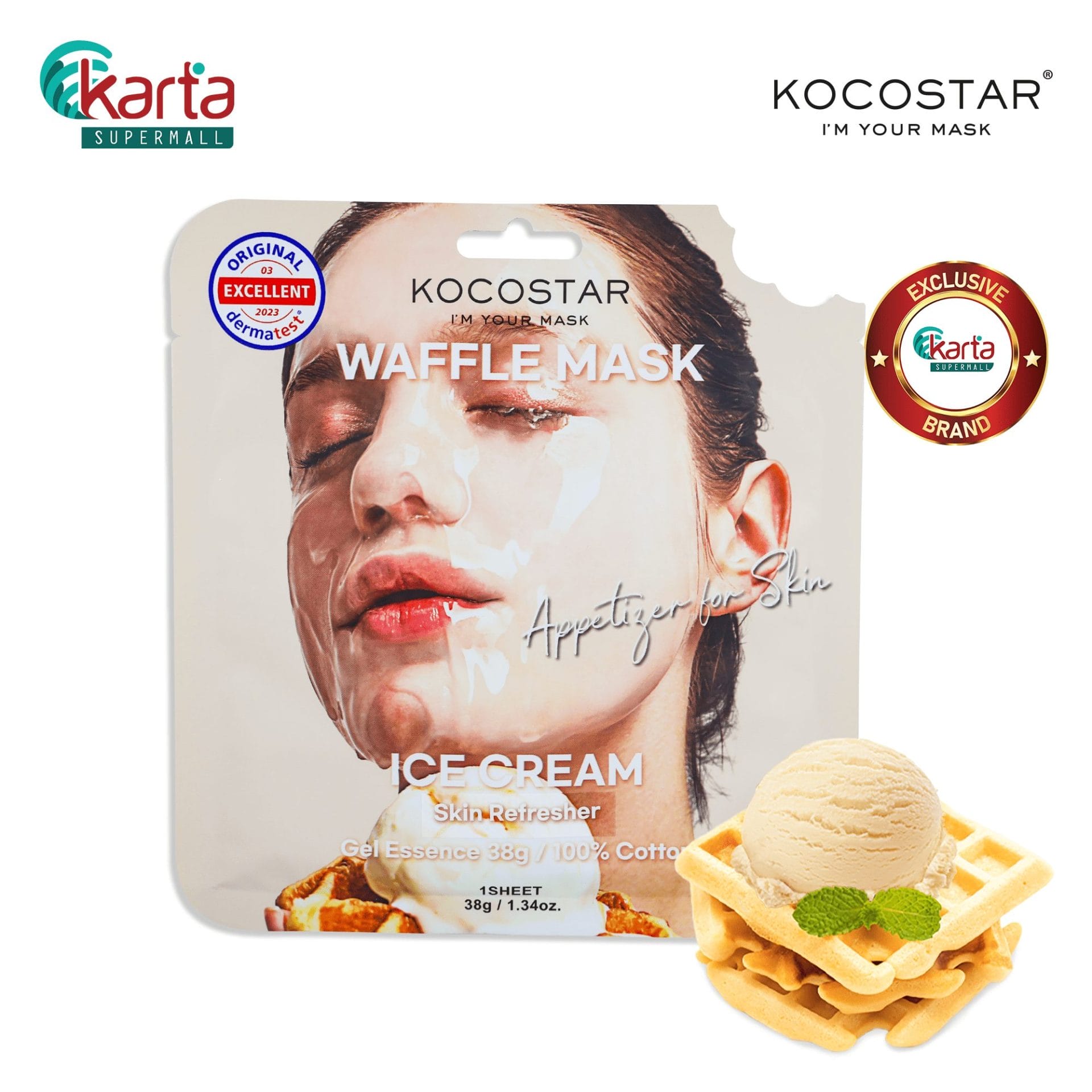 KOCOSTAR Waffle Ice Cream Mask 38g - Karta Supermall