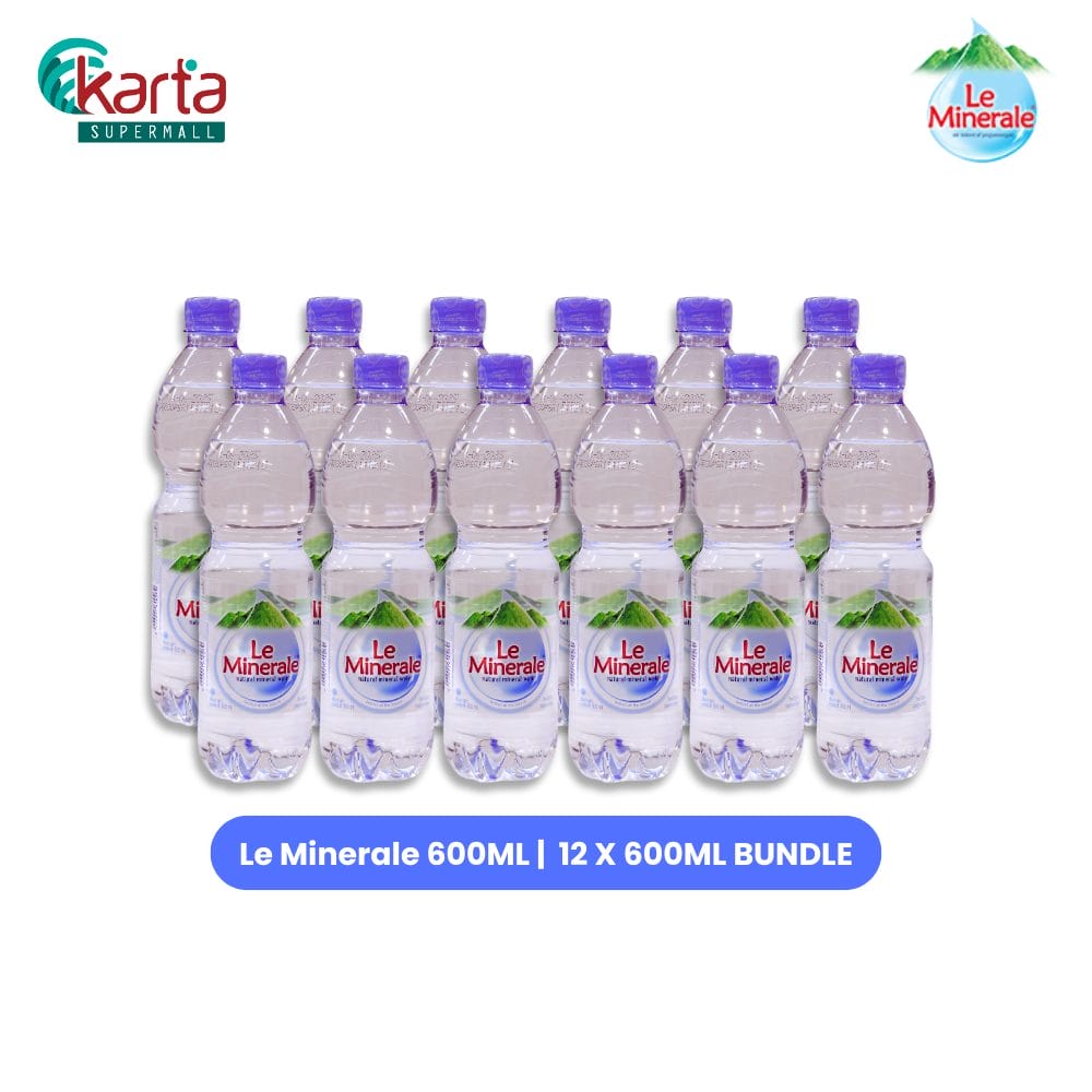 Le Minerale Natural Mineral Water 600ml Bundle Set (12's X 600ml ...