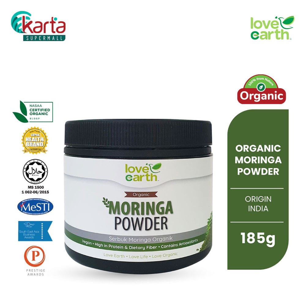 Love Earth Organic Moringa Powder 185g - Karta Supermall