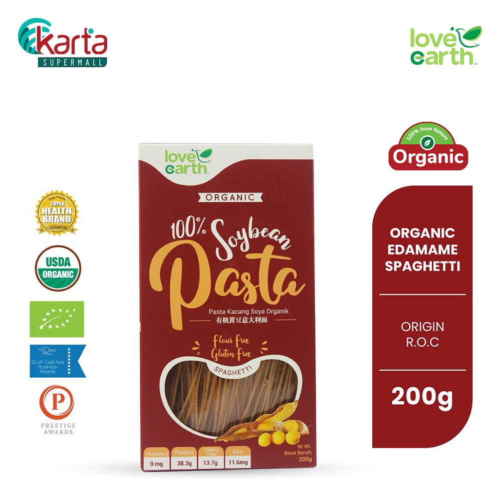 Love Earth Organic Soybean Spaghetti 200g - Karta Supermall