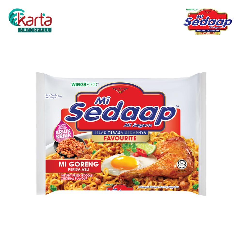 Mi Sedaap Goreng Asli 90g x 5 packs - Karta Supermall