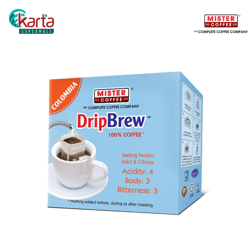 Mister Coffee DripBrew Premium Quality Colombia Drip Coffee (5 sachets ...