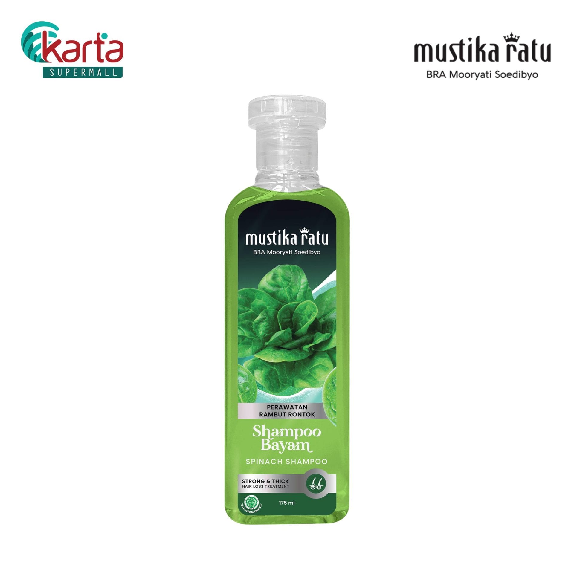 Mustika Ratu Shampoo Bayam 175ML - Karta Supermall