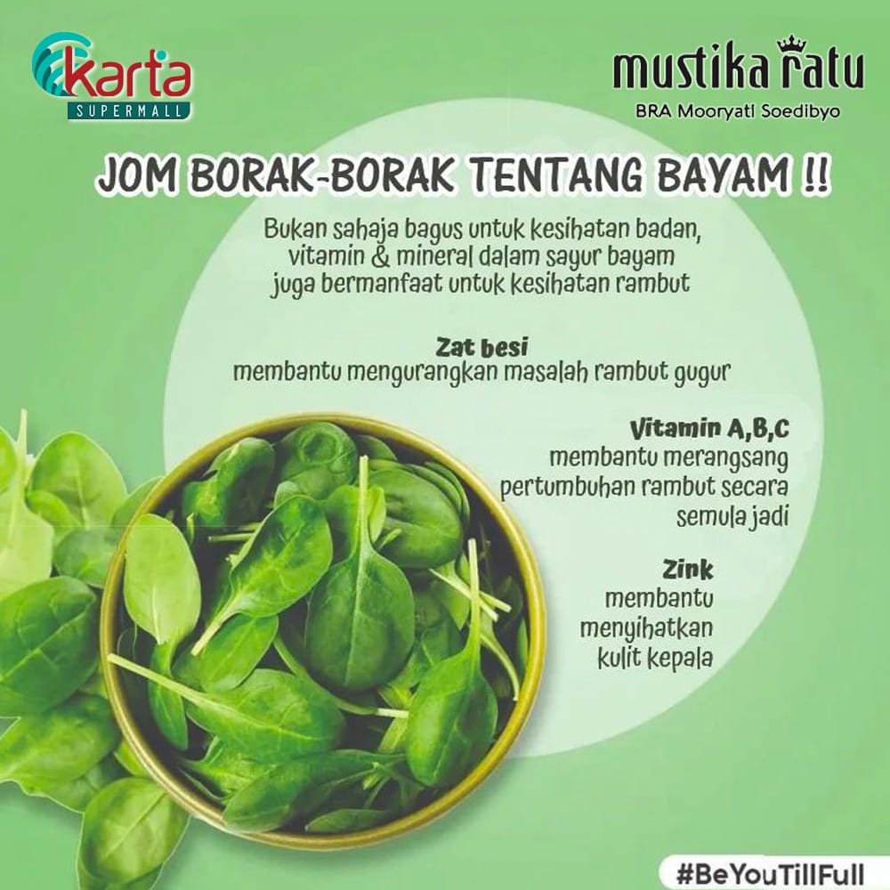 Mustika Ratu Shampoo Bayam 175ML - Karta Supermall