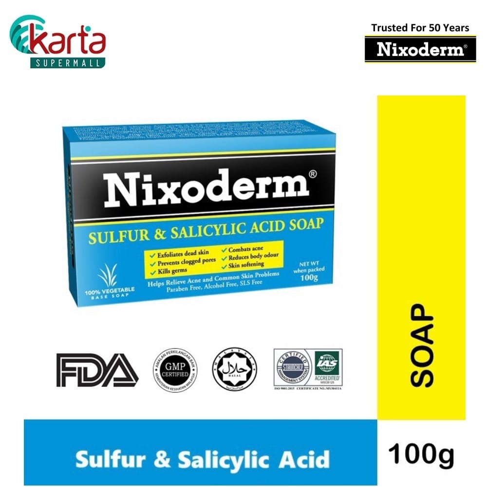 Nixoderm Sulfur & Salicylic Acid Soap 100g - Karta Supermall