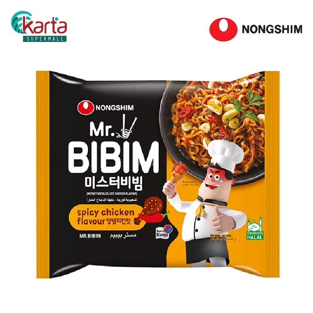 Nongshim Mr. Bibim Instant Noodles Spicy Chicken Flavour (4s x 148g) - Karta Supermall