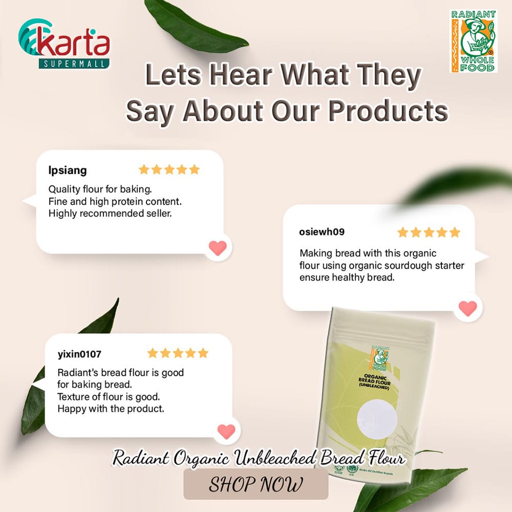 Radiant Organic Unbleached Bread Flour 1kg - Karta Supermall