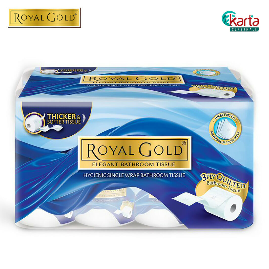 Royal Gold Elegant 200's Toilet Roll 16rolls- 3 ply - Karta Supermall