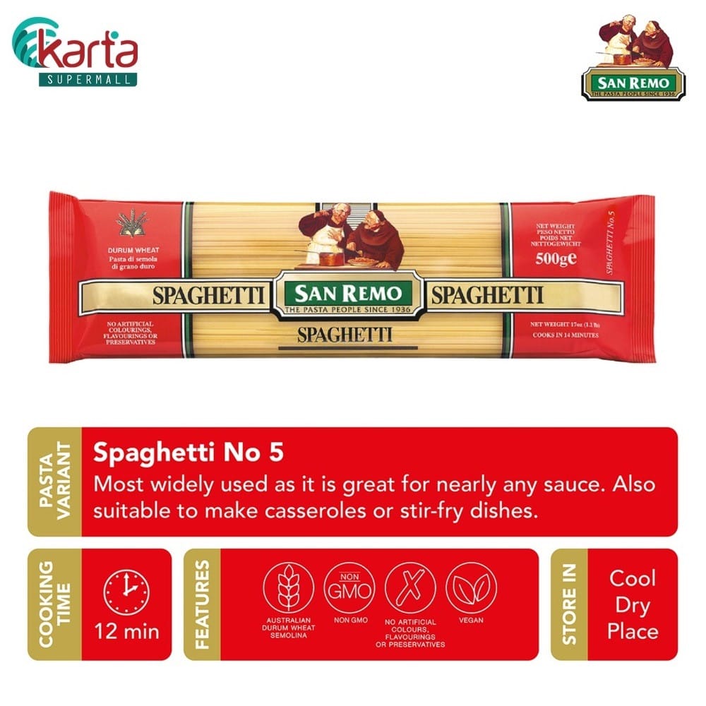 San Remo #5 Spaghetti 500g - Karta Supermall