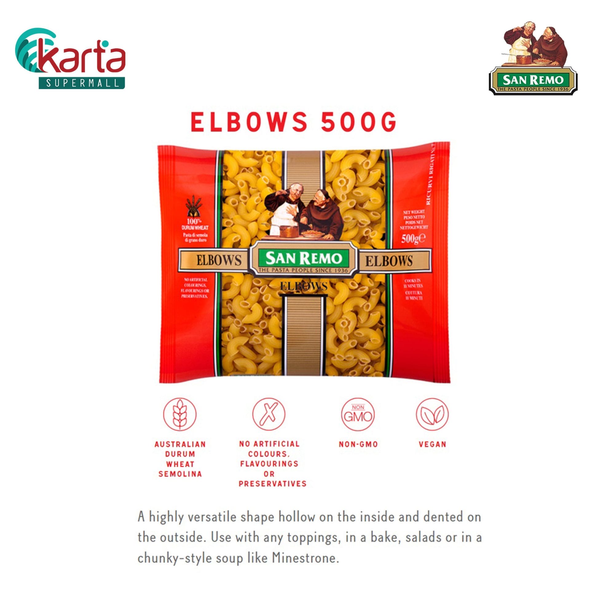 San Remo Elbows 500g - Karta Supermall