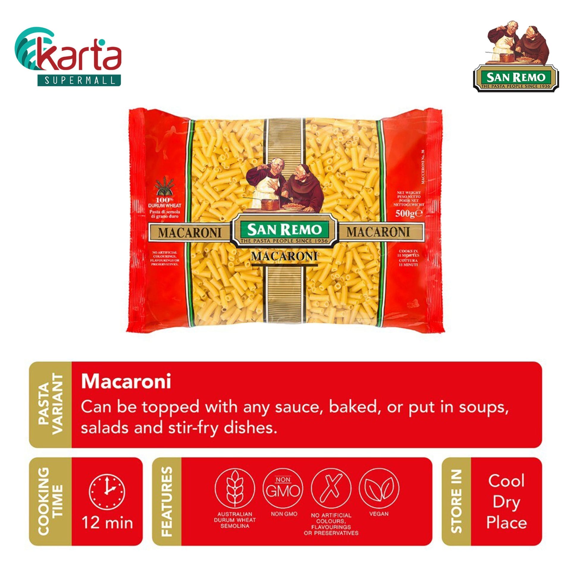San Remo Macaroni 500g - Karta Supermall