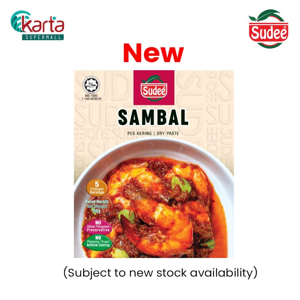 Sudee Sambal Dry Paste 50g (Perencah Sambal Tumis) - Karta Supermall