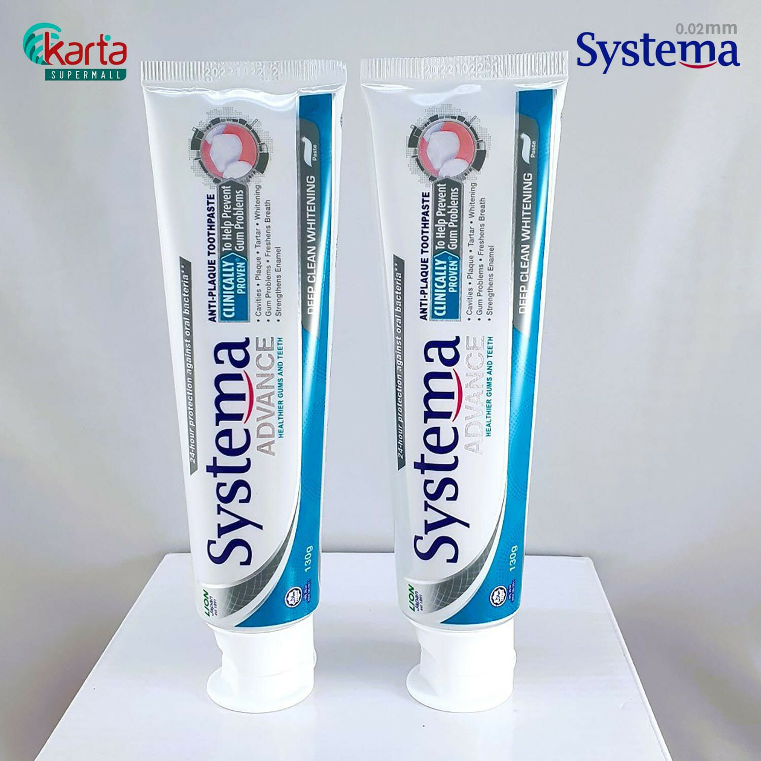 Systema Advance (Deep Clean Whitening) Anti-Plaque Toothpaste 2 X 130g ...
