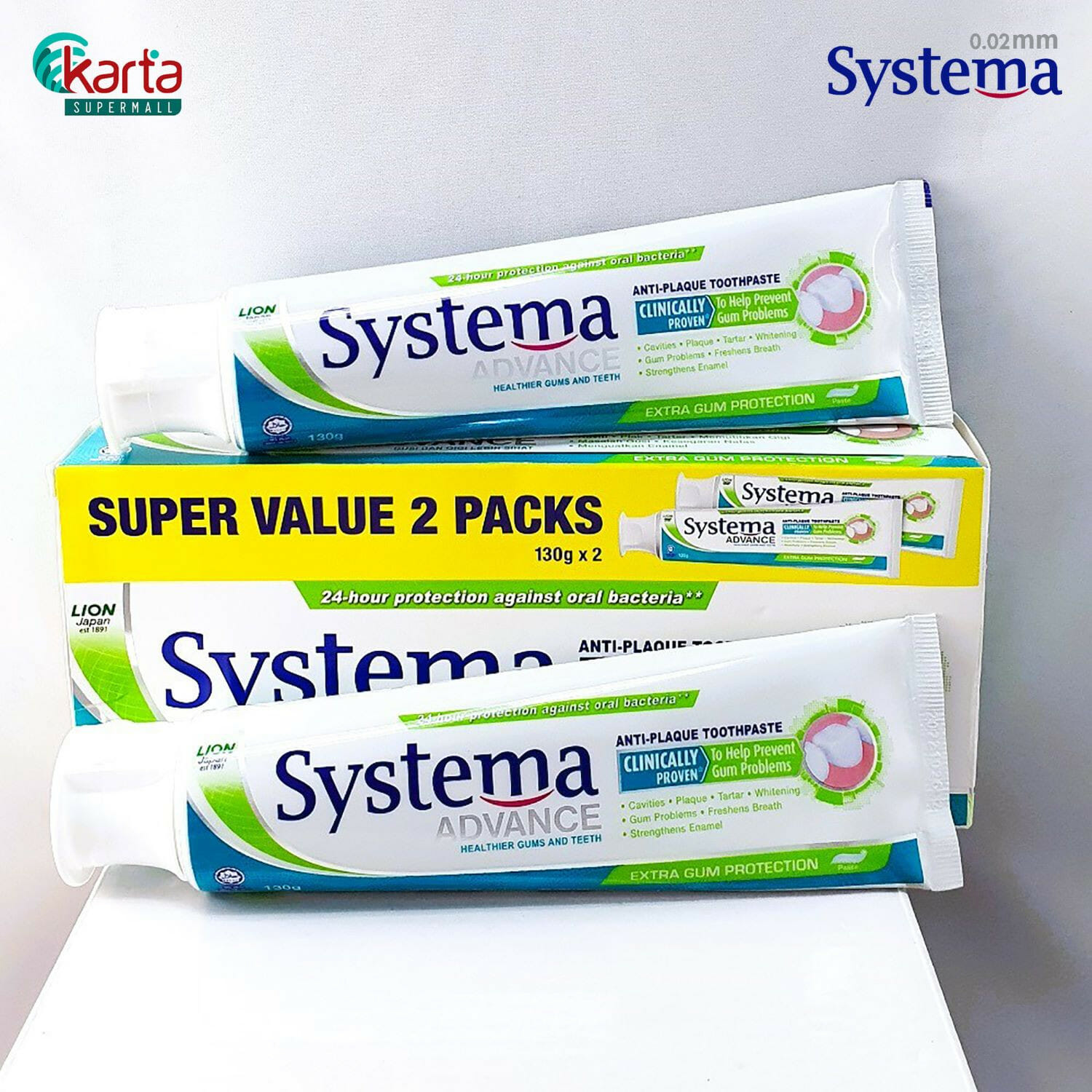 Systema Advance (Extra Gum Protection) Anti-Plaque Toothpaste 2 X 130g ...