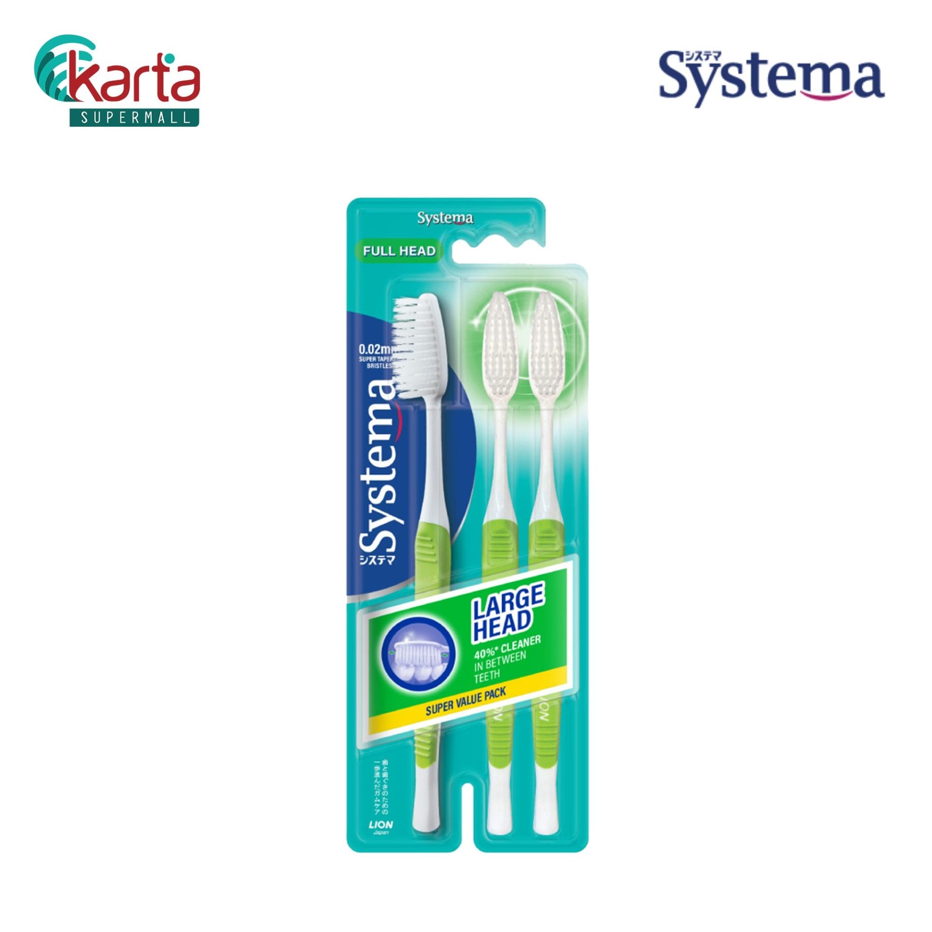 Systema Super Value Pack Full Head Toothbrush 3's - Karta Supermall