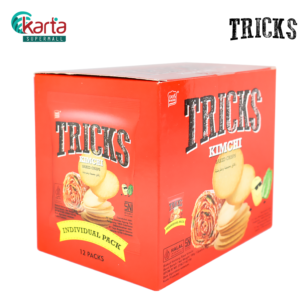 TRICKS Potato Baked Crisps (Kimchi) (15g x 12 packs) (Clearance Sale ...
