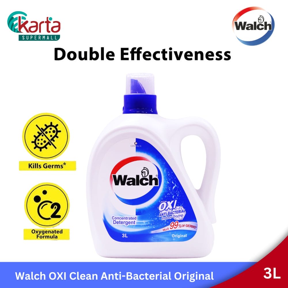Walch OXI Anti-Bacterial Concentrated Liquid Detergent (Original) 3L ...