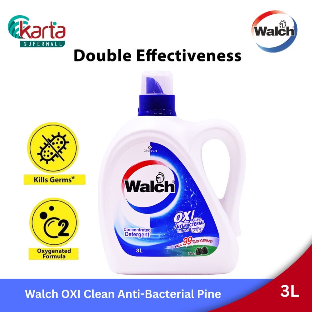 Walch OXI Anti-Bacterial Concentrated Liquid Detergent (Pine) 3L Bottle - Karta Supermall