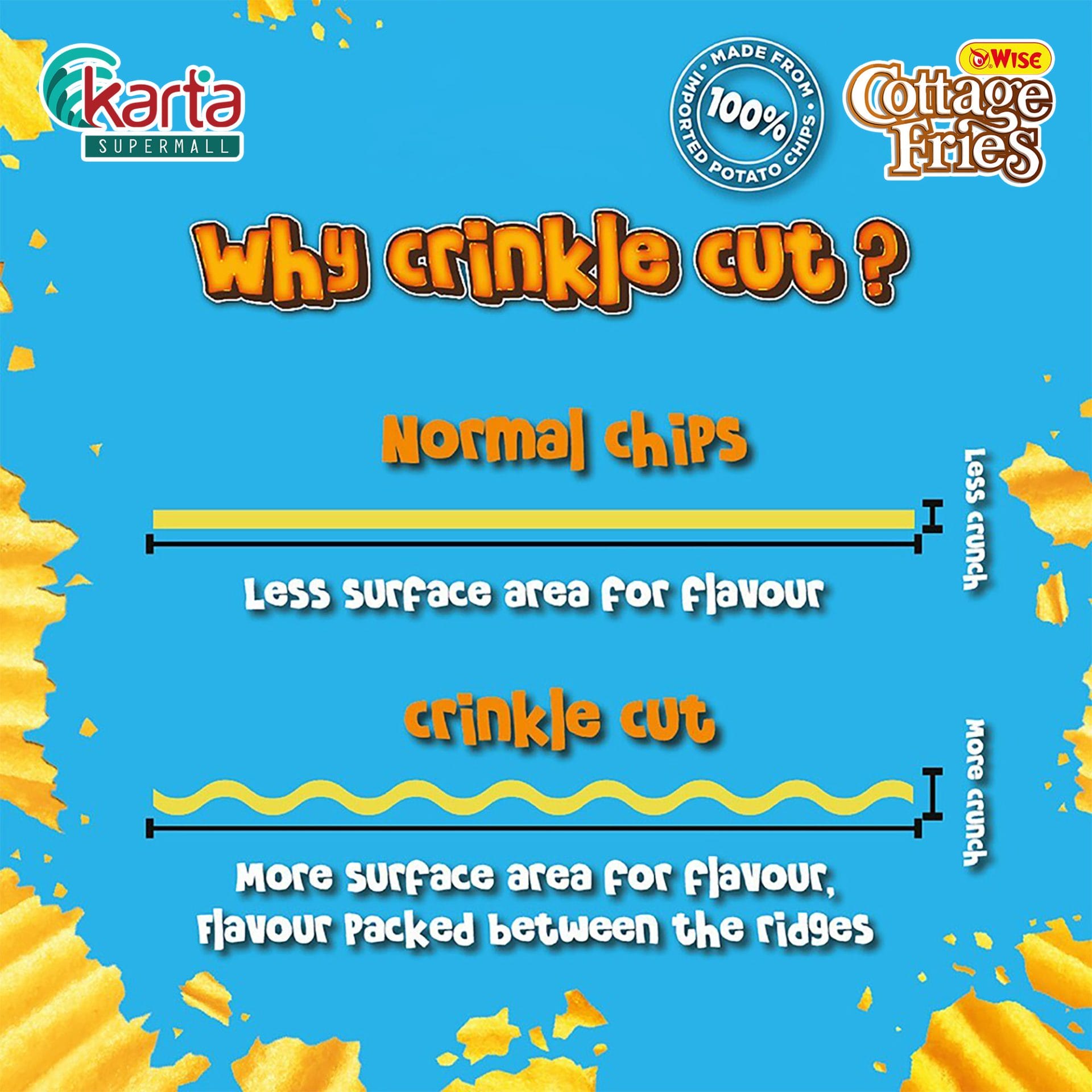 Wise Cottage Fries BBQ Flavour Potato Chips 150g - Karta Supermall