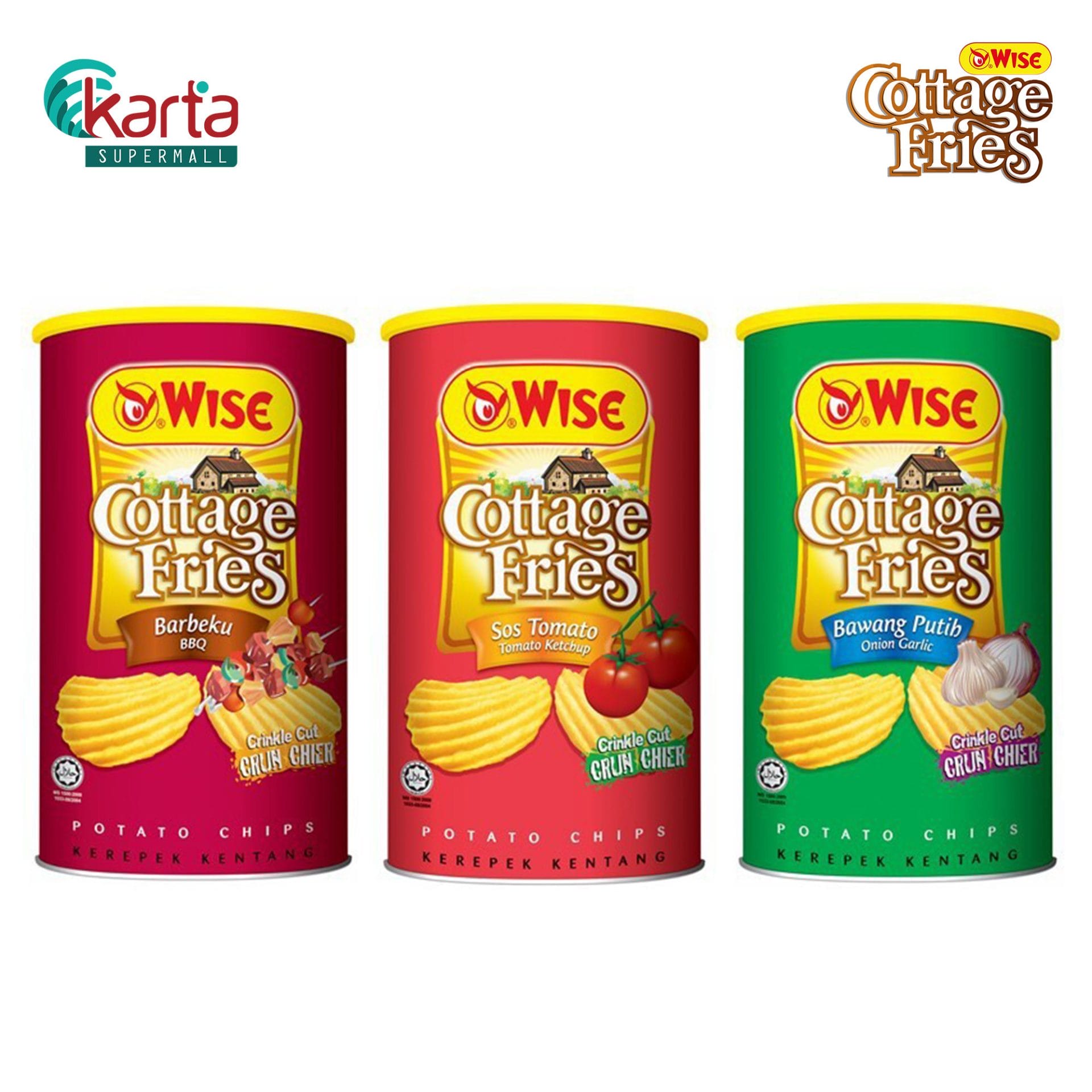 Wise Cottage Fries BBQ Flavour Potato Chips 90g - Karta Supermall