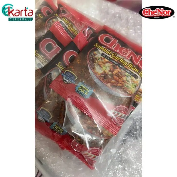 CheNor Sambal Garing Ikan Bilis Mini Pouch 20g (10 Sachet) - Karta Supermall